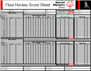 Floor Hockey Score Sheet | Resource Library