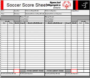 Soccer Score Sheet | Resource Library